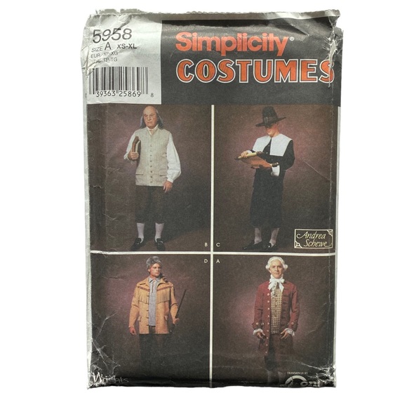 Simplicity | Office | 2 For 22 Simplicity Mens Colonial Costumes Sewing ...